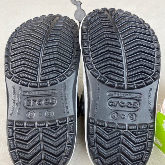 CROCS | Shoes | Toddler Crocs Crocband Blackwhite Size 89 | Poshmark